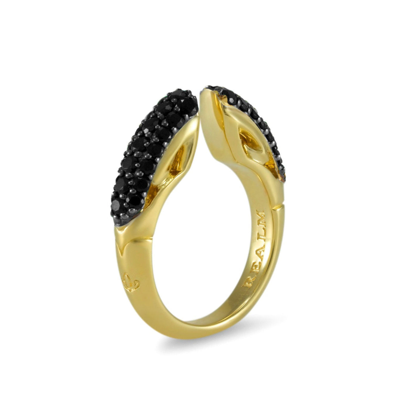 18K Gold Pavé Stack Ring | Affordable Stacking Rings – REALM