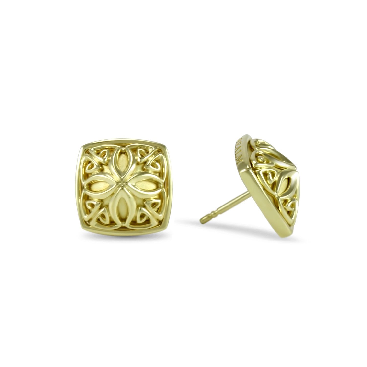 18K Gold Vermeil Earring | Gold Plated Stud Earring – REALM